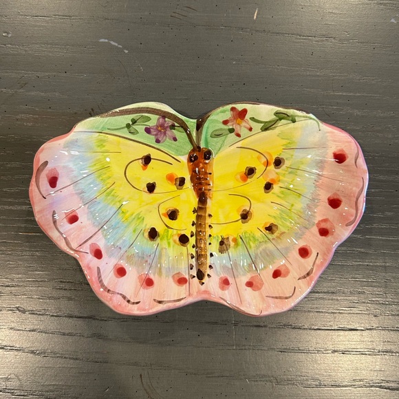 Other | Vintage World Bazaar Ceramic Hand Painted Colorful Butterfly ...